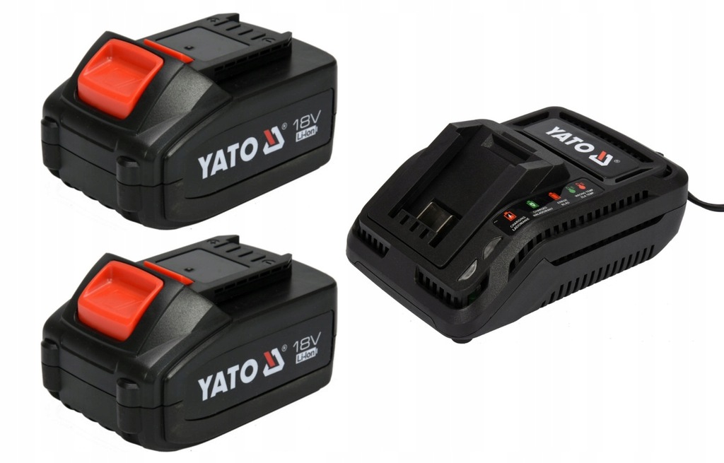 ZESTAW AKU YATO WKRĘTARKA KĄTÓWKA SYSTEM 18V 2x3AH - 9196674726 - oficjalne archiwum Allegro