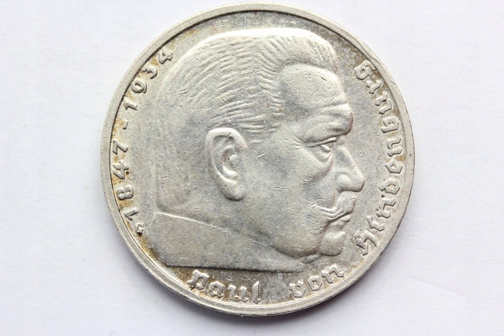 5 REICHSMARK III RZESZA 1939 G SWASTYKA HINDENBURG - 12292989919 ...