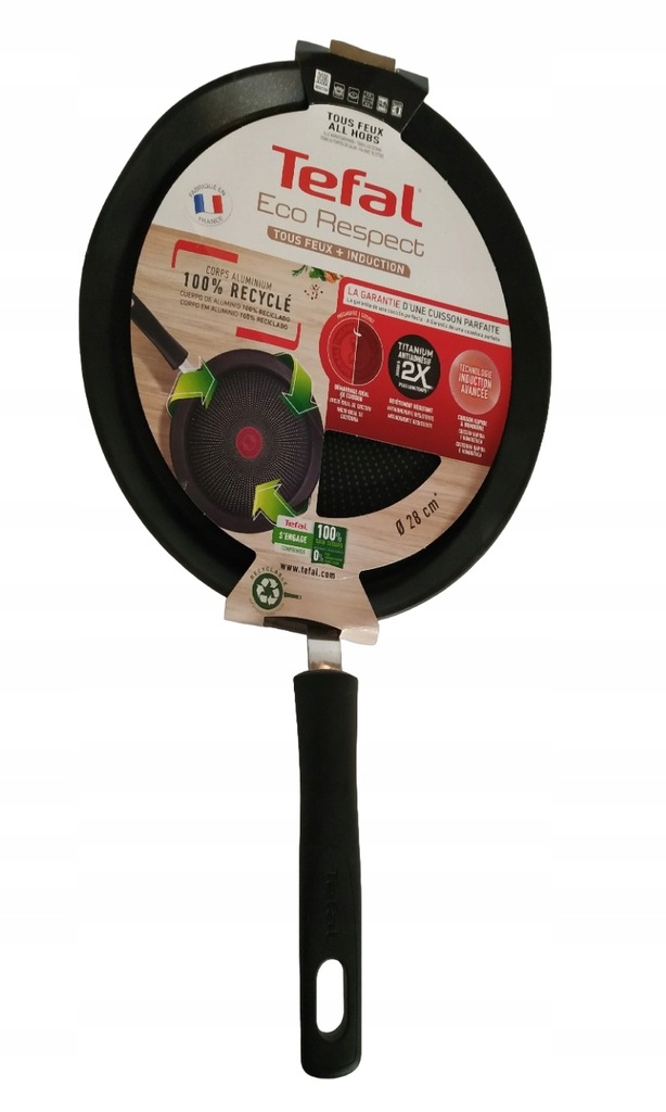 Patelnia do naleśników Tefal ECO RESPECT 28 cm OPIS - 14885544673 - oficjalne archiwum Allegro
