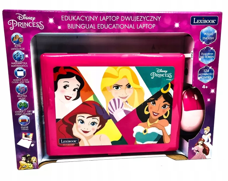 EDUKACYJNY LAPTOP DWUJĘZYCZNY LEXIBOOK PRINCESS - 14775953308 ...