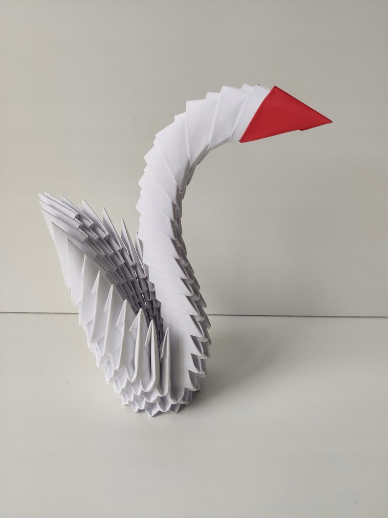 ORIGAMI MODUŁOWE ŁABĘDŹ ŁABĄDŹ 16cm ok.160el. WROC - 11658546833 ...