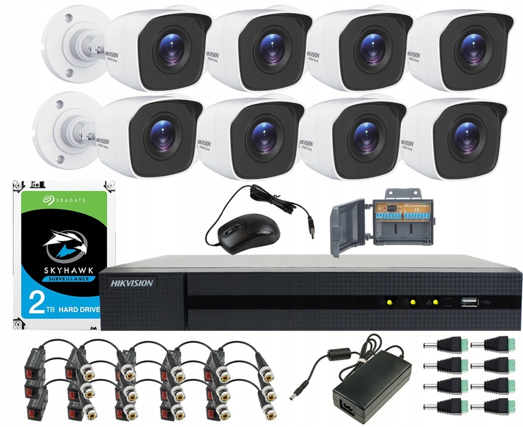 MONITORING DO DOMU 8 KAMER 4Mpx HIKVISION SKRĘTKA - 9378652142 - oficjalne archiwum Allegro