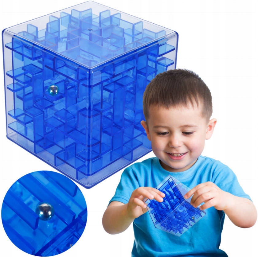 KOSTKA LABIRYNT 3D ŁAMIGŁÓWKA GRA ZRĘCZNOŚCIOWA - 12111046807 ...