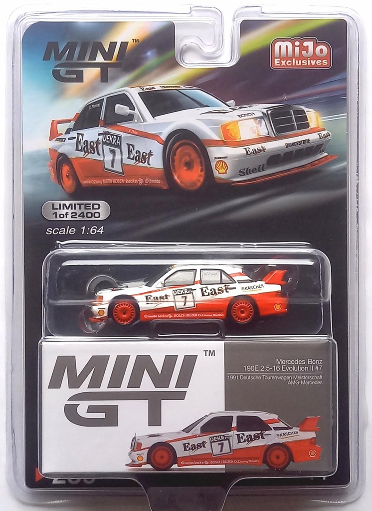 MINI GT MERCEDES BENZ 190E 2.5-16 EVOLUTION II #7 1991 DTM #239 ...