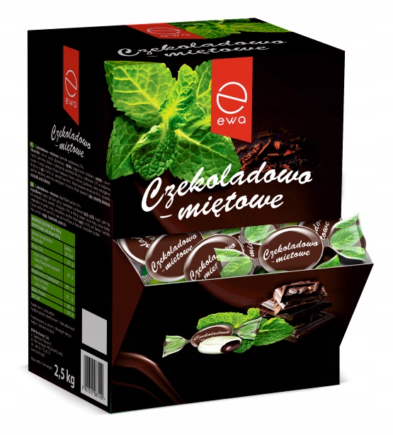 EWA Karmelki Czekoladowo miętowe 2,5kg - 11375649291 - oficjalne archiwum Allegro