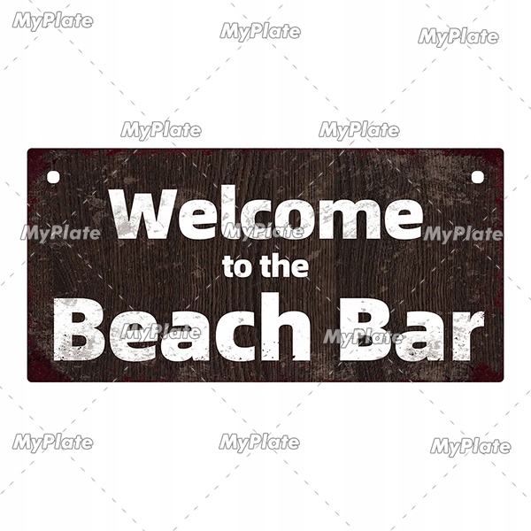 [MyPlate] Tace Beach Doom Bar drewniany znak piwo - 14363270674 ...