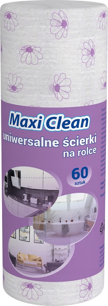 Maxi Clean uniwersalne ścierki na rolce 60 szt - 15327895969 ...