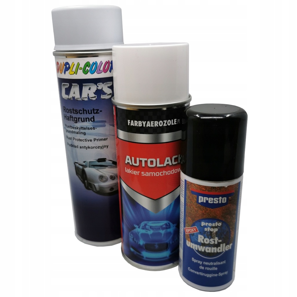 VW T4 R902 BIAŁY ZESTAW LAKIERÓW SPRAY NA RDZĘ - 10117346315 ...