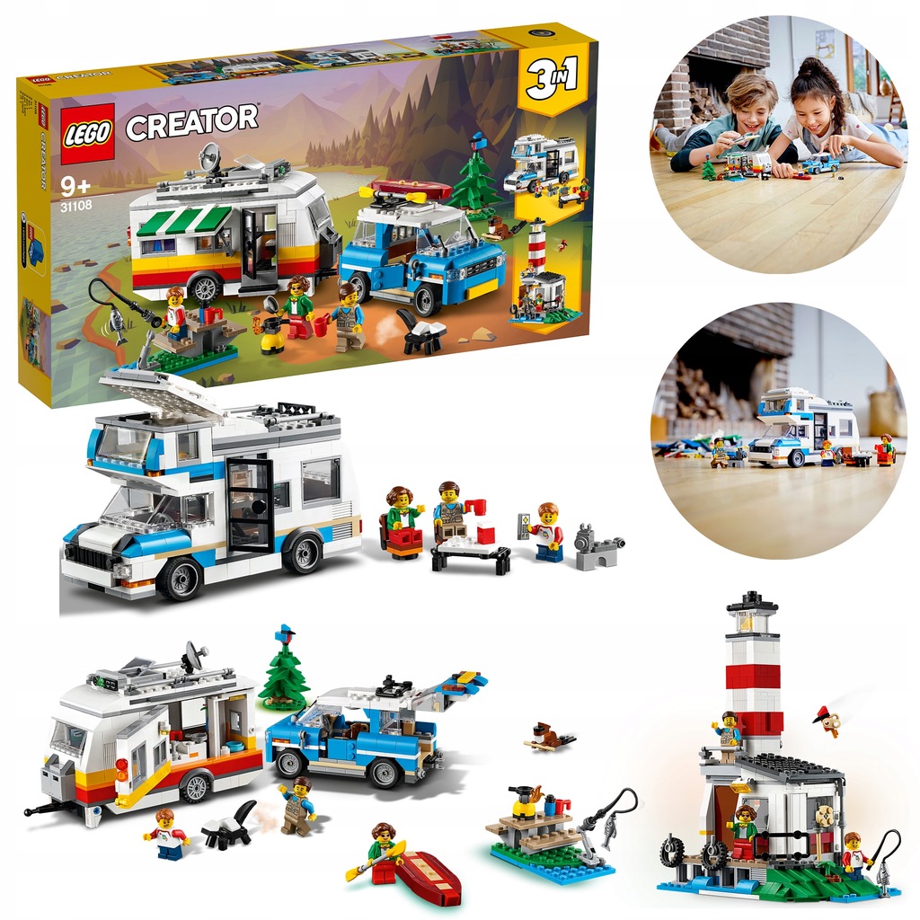 LEGO CREATOR kemping z rodziną 31108 KLOCKI - 10149179935 - oficjalne ...