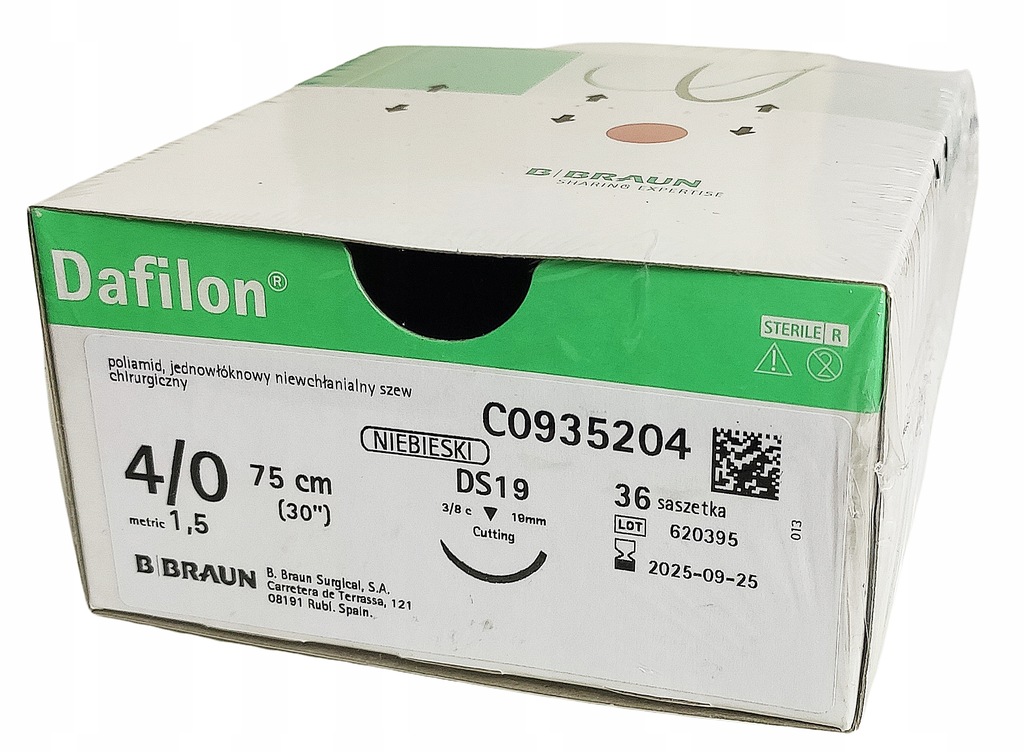 Nić nici chirurgiczne Dafilon 4/0 75 cm DS19 36szt - 10908133058 ...