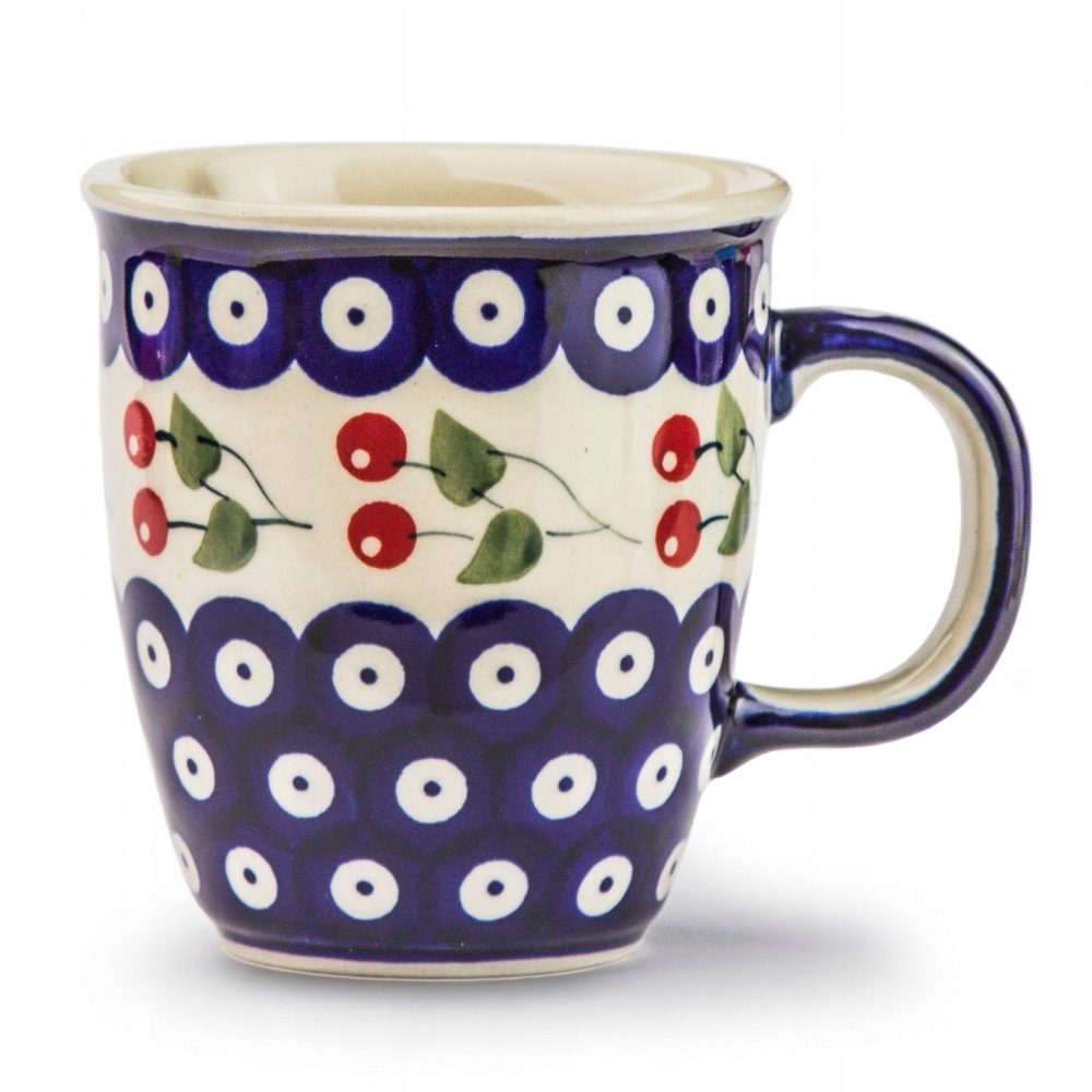 Kubek ceramiczny Bolesławiec 300 ml - dek. 70WI - 12710231519 - oficjalne archiwum Allegro