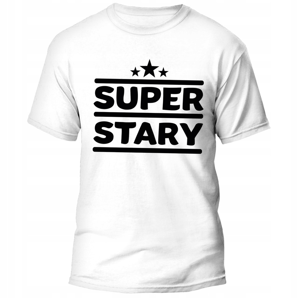 KOSZULKA MĘSKA DLA TATY SUPER STARY PREZENT - 12937123364 - oficjalne ...