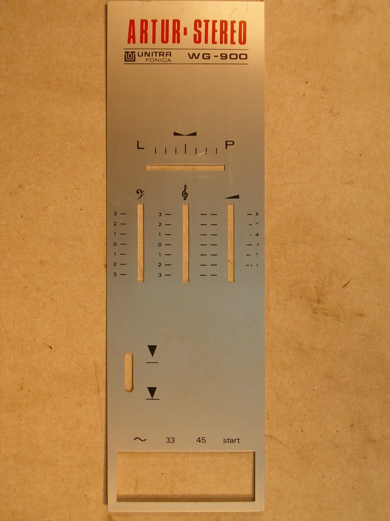 Panel gramofonu WG-900 Artur_stereo Unitra Fonica - 13624593713 ...
