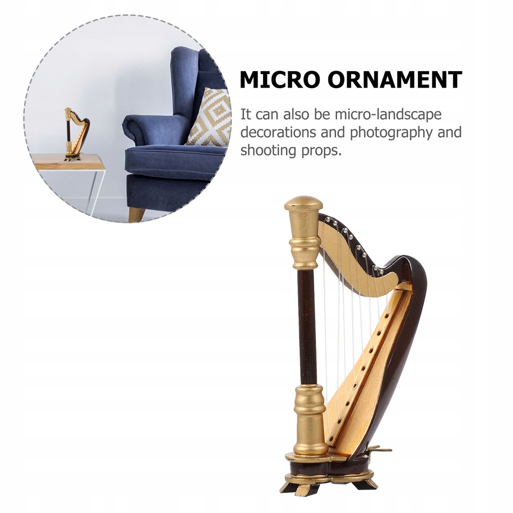 Mini harfa Model drewniana harfa z pudełkiem - 12006958933 - oficjalne ...