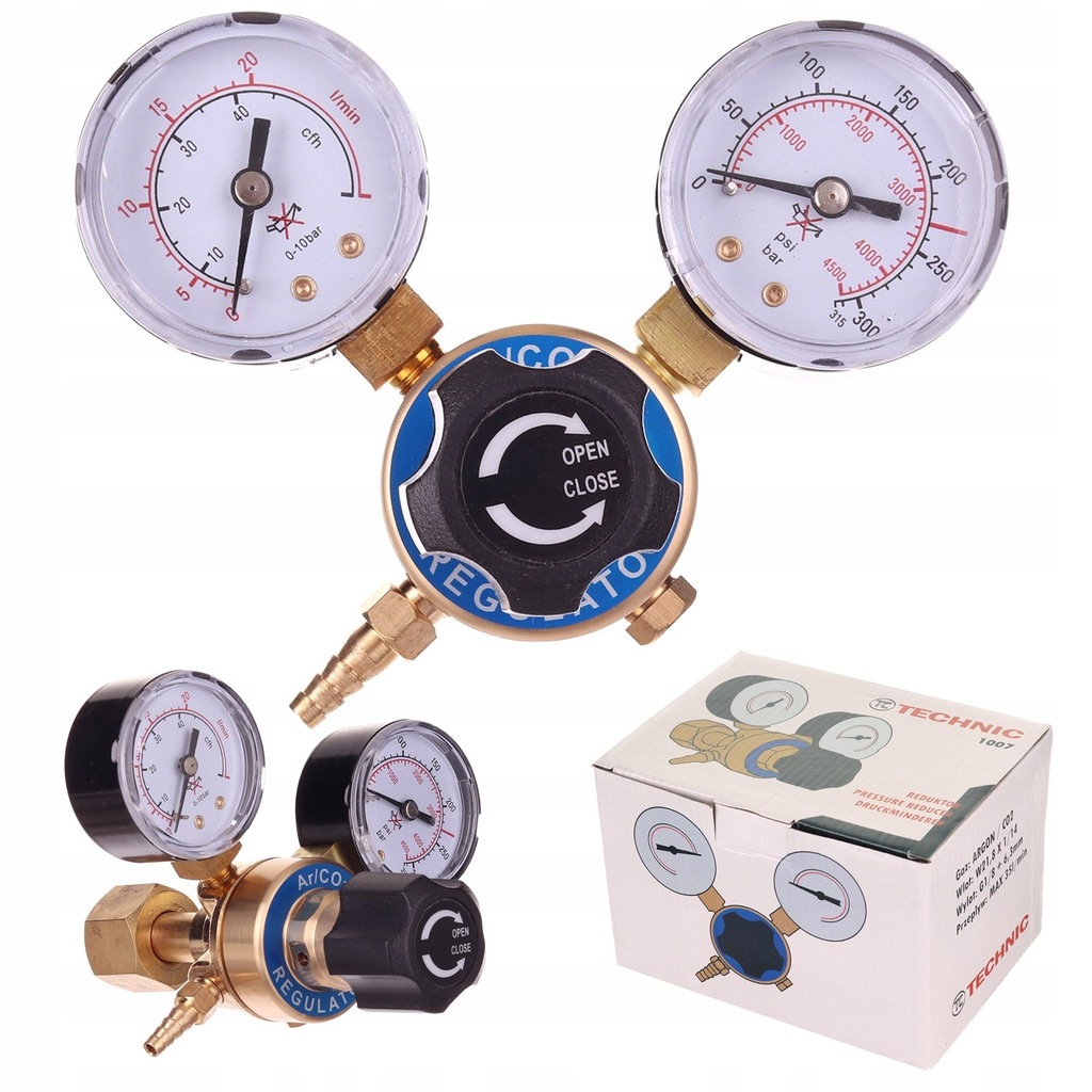 REDUKTOR BUTLI ARGON CO2 MIX MIG MAG TIG 2xMANOMET - 11486005344 - oficjalne archiwum Allegro