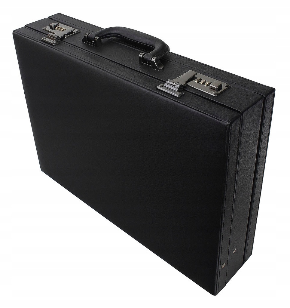 Neseser czarny teczka sztywna aktówka męski skóra - 7464477778 ...