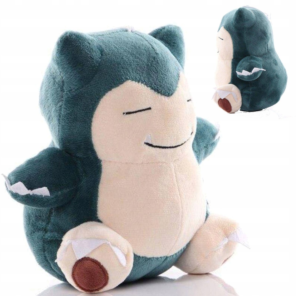 MASKOTKA POKEMON SNORLAX DUŻA MIĘKKA PLUSZAK 24 CM - 13553712659 ...