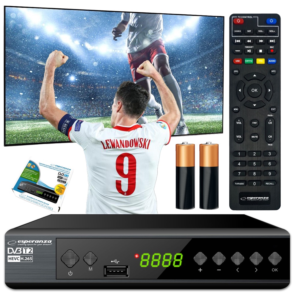 TUNER DEKODER TV NAZIEMNEJ DVB-T2 FULL HD HDMI USB - 14158734612 ...