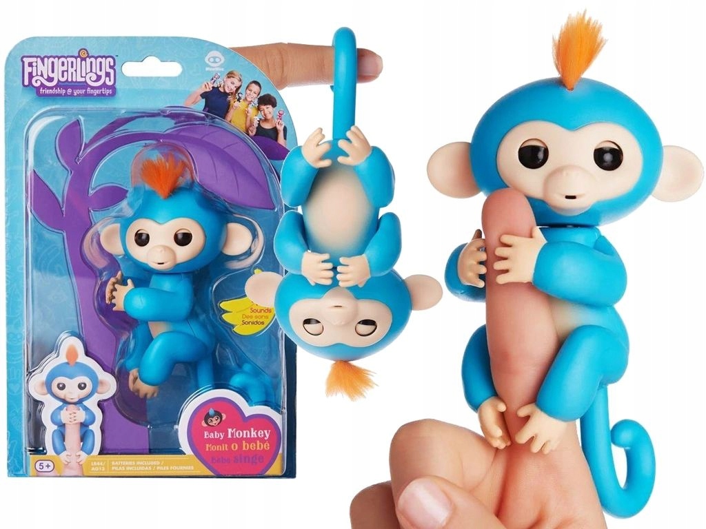FINGERLINGS INTERAKTYWNA MAŁPKA NIEBIESKA BORIS - 7989838837 ...