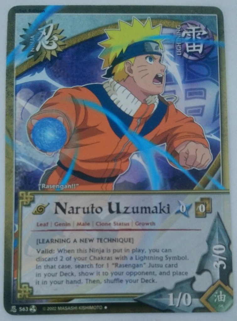 Karta Naruto CCG Ninja Naruto Uzumaki - N-563 - 12341765682 - oficjalne ...