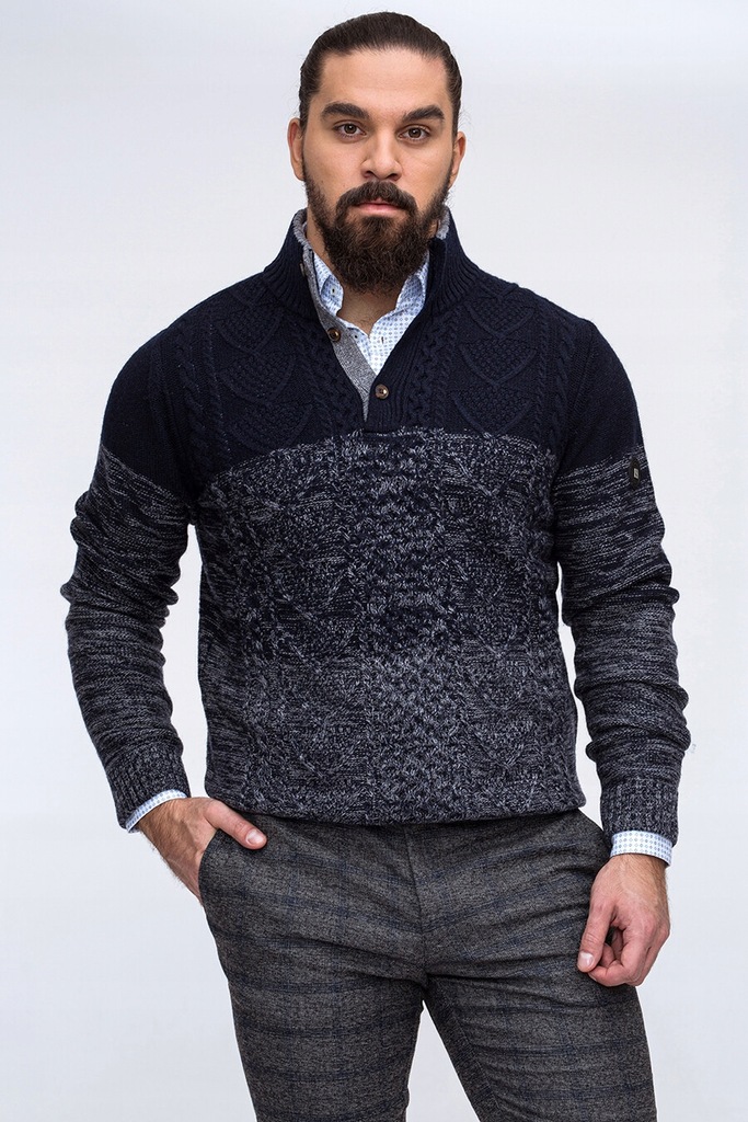 Sweter zimowy gruby wełna jagnięca XL - 11971771903 - oficjalne ...