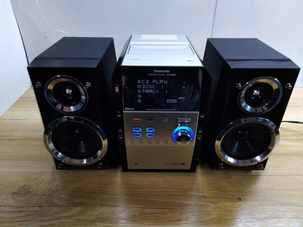 MINI WIEŻA PANASONIC 5 CD FM/AM KASETA MEGA DZWIĘK - 13179777211 ...
