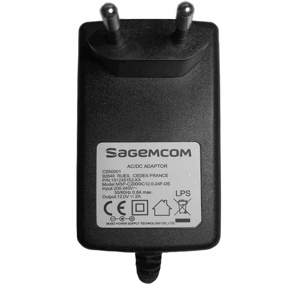 Zasilacz 12V 2A do dekodera sagemcom wifibox nc+ - 12564272758 ...