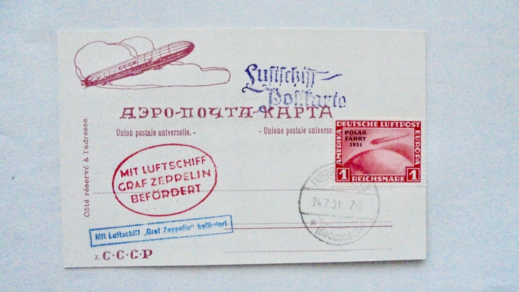 1931 DR-Zeppelin Mi.456 kasowany wartość 280,-Euro - 12986499077 ...