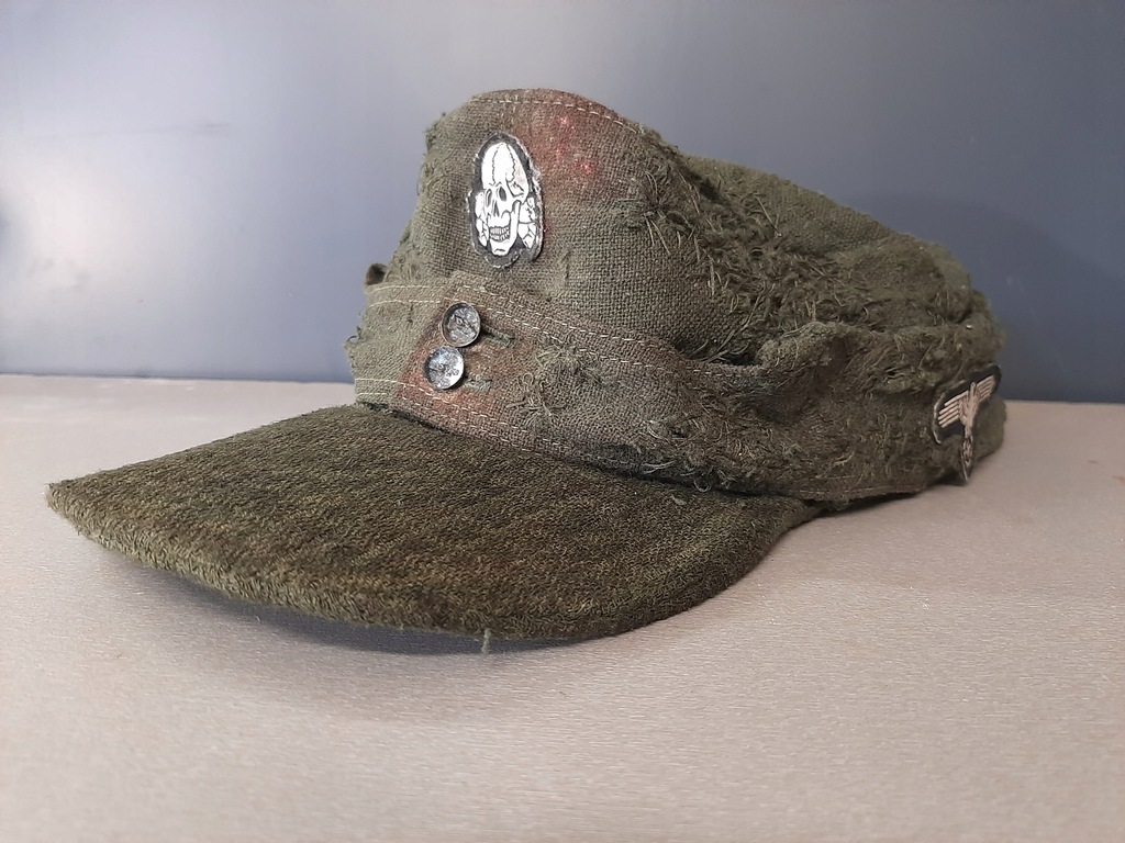 Niemiecka czapka piechoty Waffen SS polowa bandytka m43 feldgrau ...