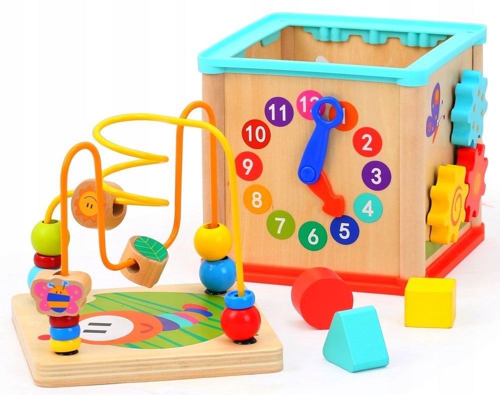 TOP BRIGHT 4w1 Kostka Edukacyjna Sorter Montessori - 9942106198 ...