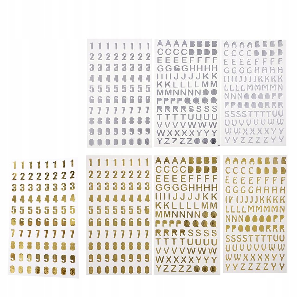 7 Piece Alphabet Stickers Label - 13545213102 - oficjalne archiwum Allegro