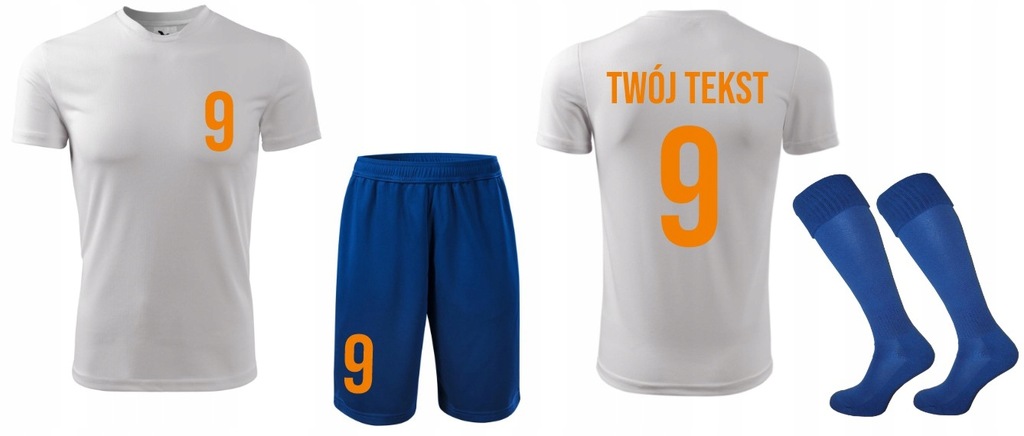 STRÓJ PIŁKARSKI Z WŁASNYM NADRUKIEM NAPISEM WF 146 PREZENT NA MIKOŁAJKI ...