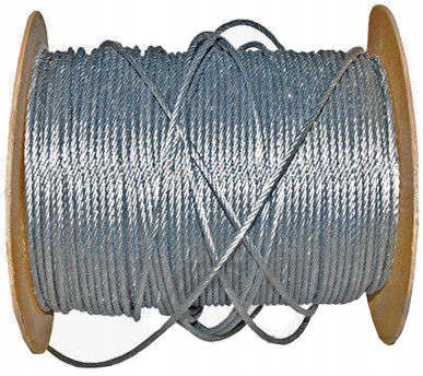 Lina linka stalowa ocynkowana 4mm splot 6x7 150 m - 11689050794 - oficjalne archiwum Allegro