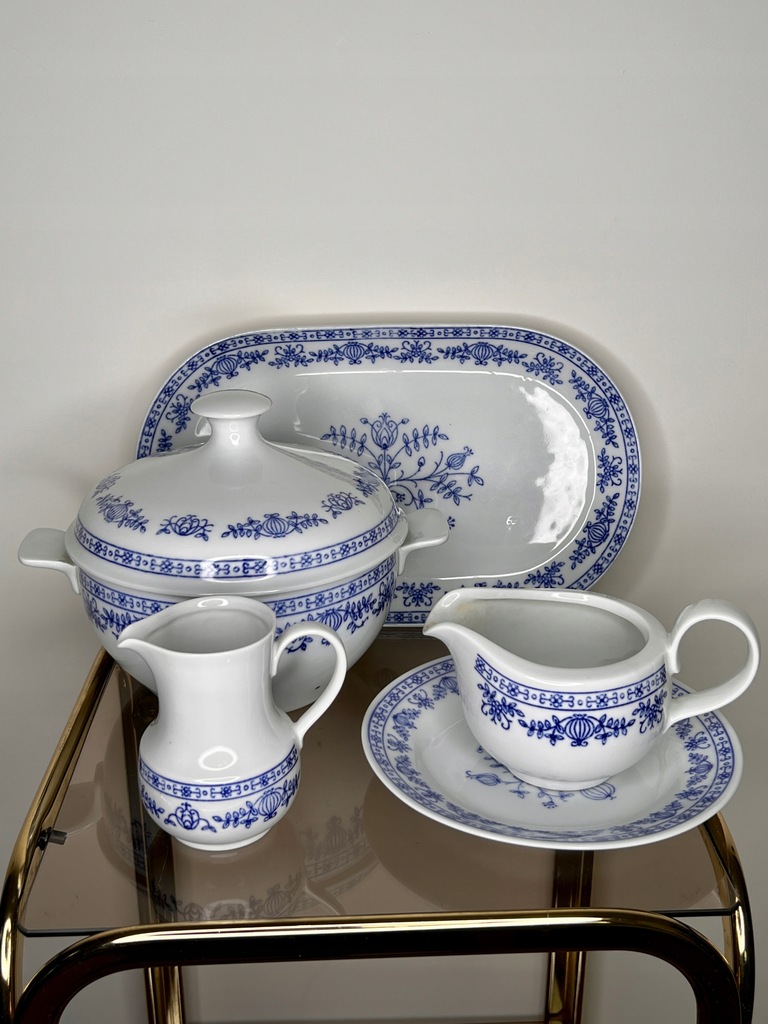 Zestaw porcelany Kahla wzór cebulowy, Niemcy - 14246317147 - oficjalne archiwum Allegro