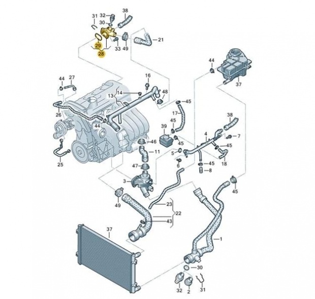 Oryg KrÓciec Wody Wodny ChŁodzenia Audi A4 B6 1 8t 7241892565