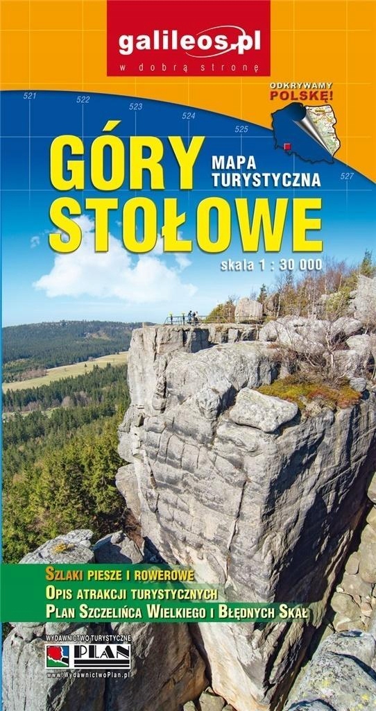 MAPA TURYSTYCZNA - GÓRY STOŁOWE 1:30 000 W.2021 - 11701757475 ...