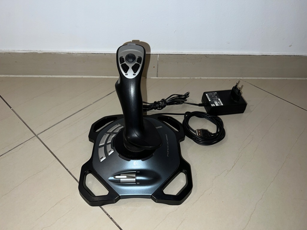 Joystick gamingowy LOGITECH Force 3D Pro USB do gier + zasilacz ...