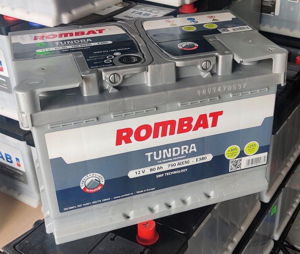 AKUMULATOR 12V 80AH 750A P+ ROMBAT TUNDRA E380 - 12132279375 - oficjalne archiwum Allegro