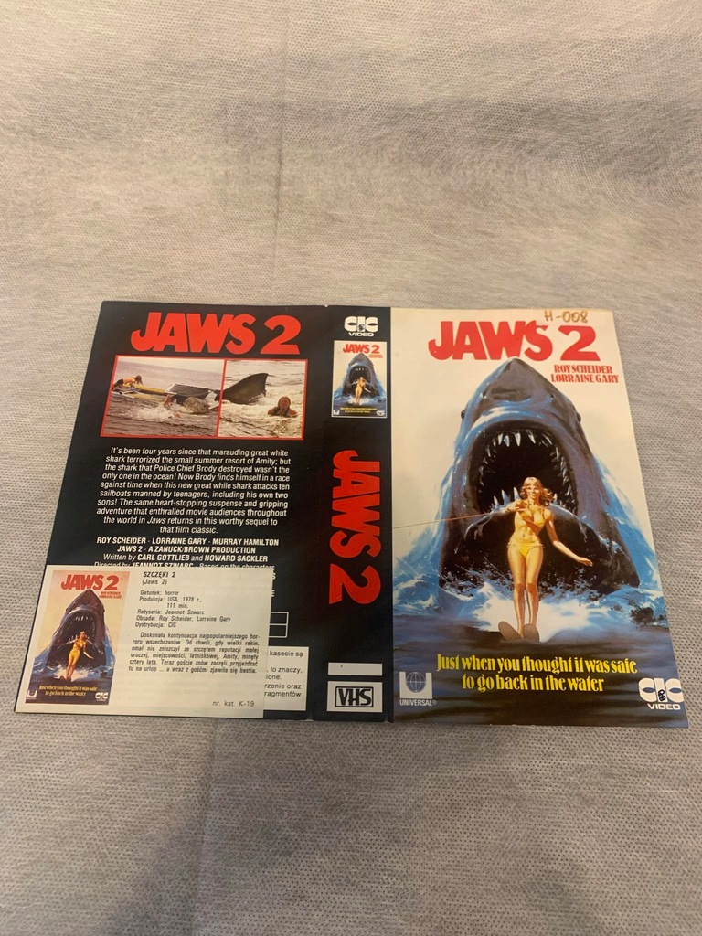 OKŁADKA JAWS 2 VHS - 15269669710 - oficjalne archiwum Allegro