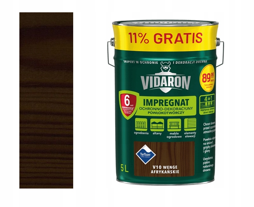 Vidaron impregnat do drewna 4.5L Wenge Afrykańskie - 9136709368 ...