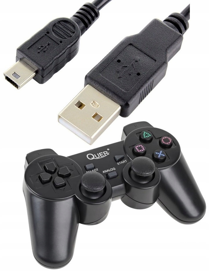 KABEL mini USB do PADA PS3 PS4 Dualshock 3 Mocny - 10151158331 ...