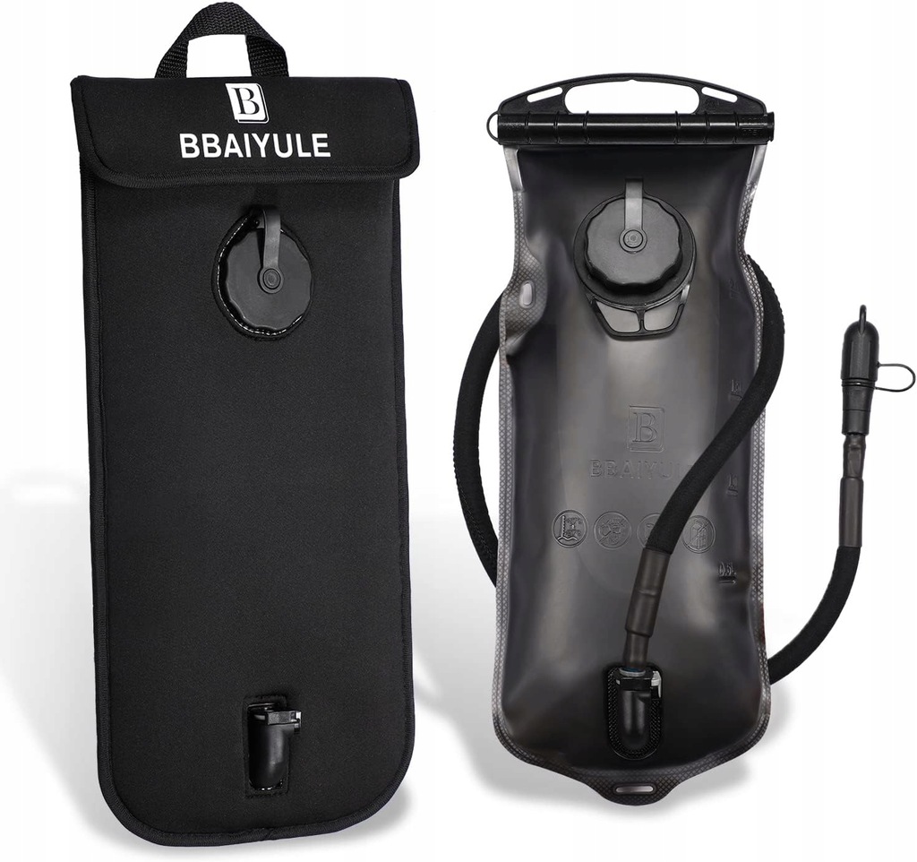 BUKŁAK PĘCHERZ NAWADNIAJĄCY Z TORBĄ TERMOIZOLACYJNĄ BBAIYULE CZARNY 2L ...
