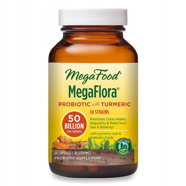 MegaFlora Probiotic with Turmeric probiotyk z kurk - 12304176595 ...