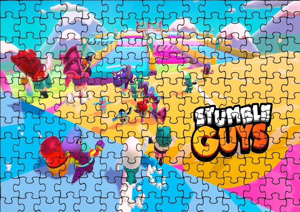 Puzzle układanka 96el : STUMBLE GUYS + PUDEŁKO - 13401491170 ...