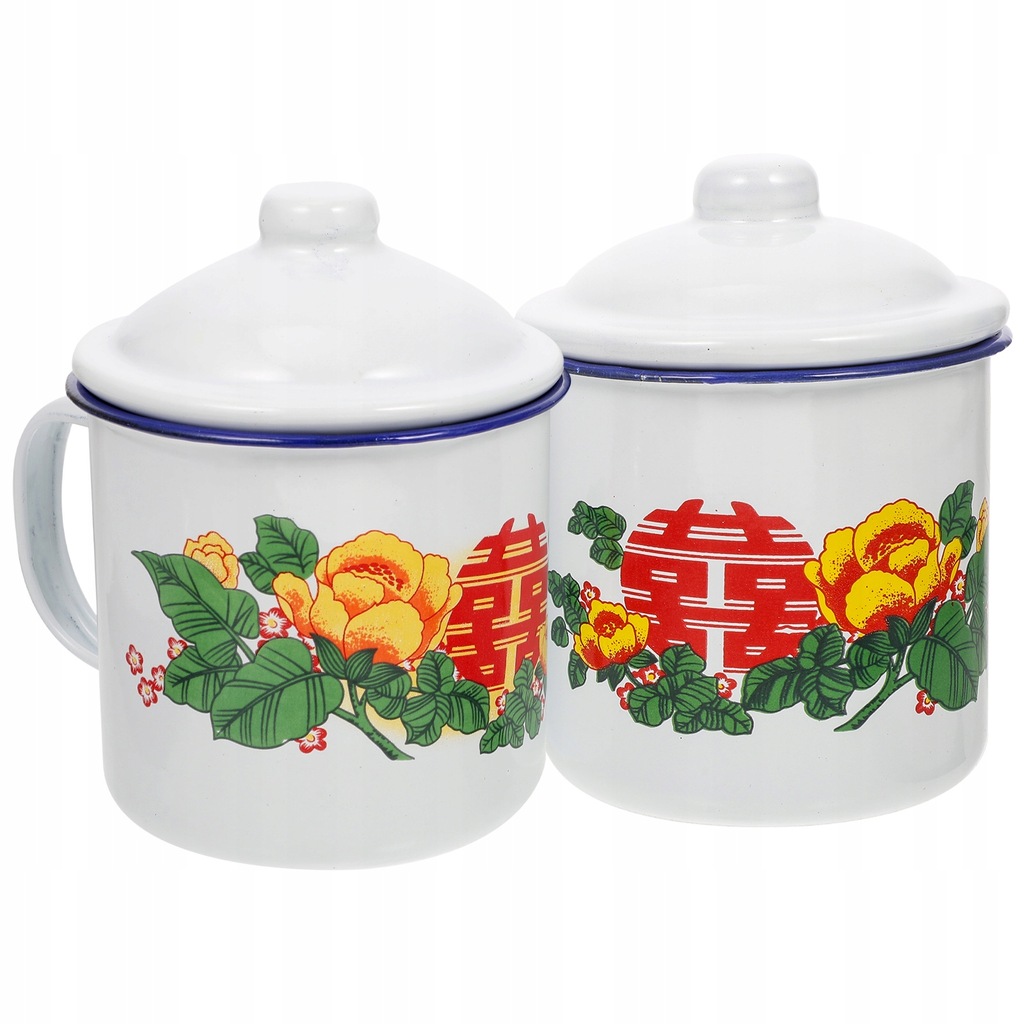 Red Enamel Mug Metal Tin Mugs Camping Lid Outdoor - 14550101899 ...