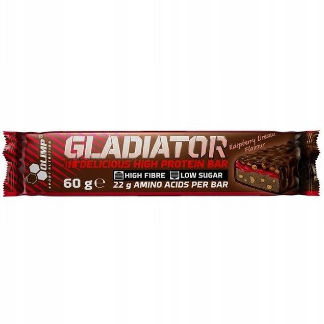OLIMP GLADIATOR PROTEIN BAR 60g BATON BIAŁKOWY MAL - 7823726920 ...