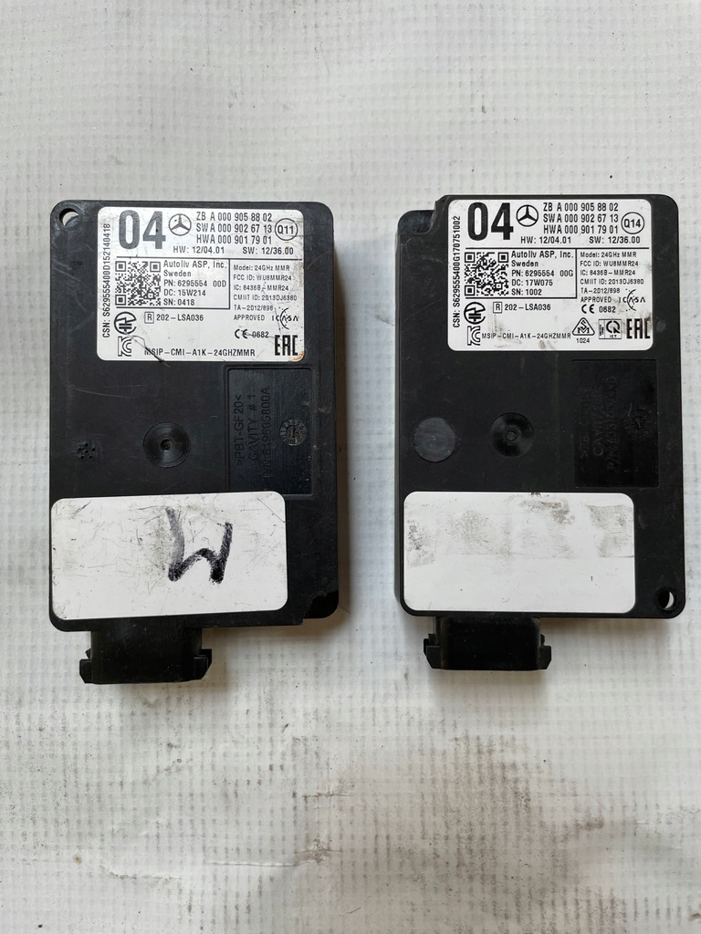 Radar sensor Mercedes A0009058802 W218 W176 W246 - 12142823731 ...