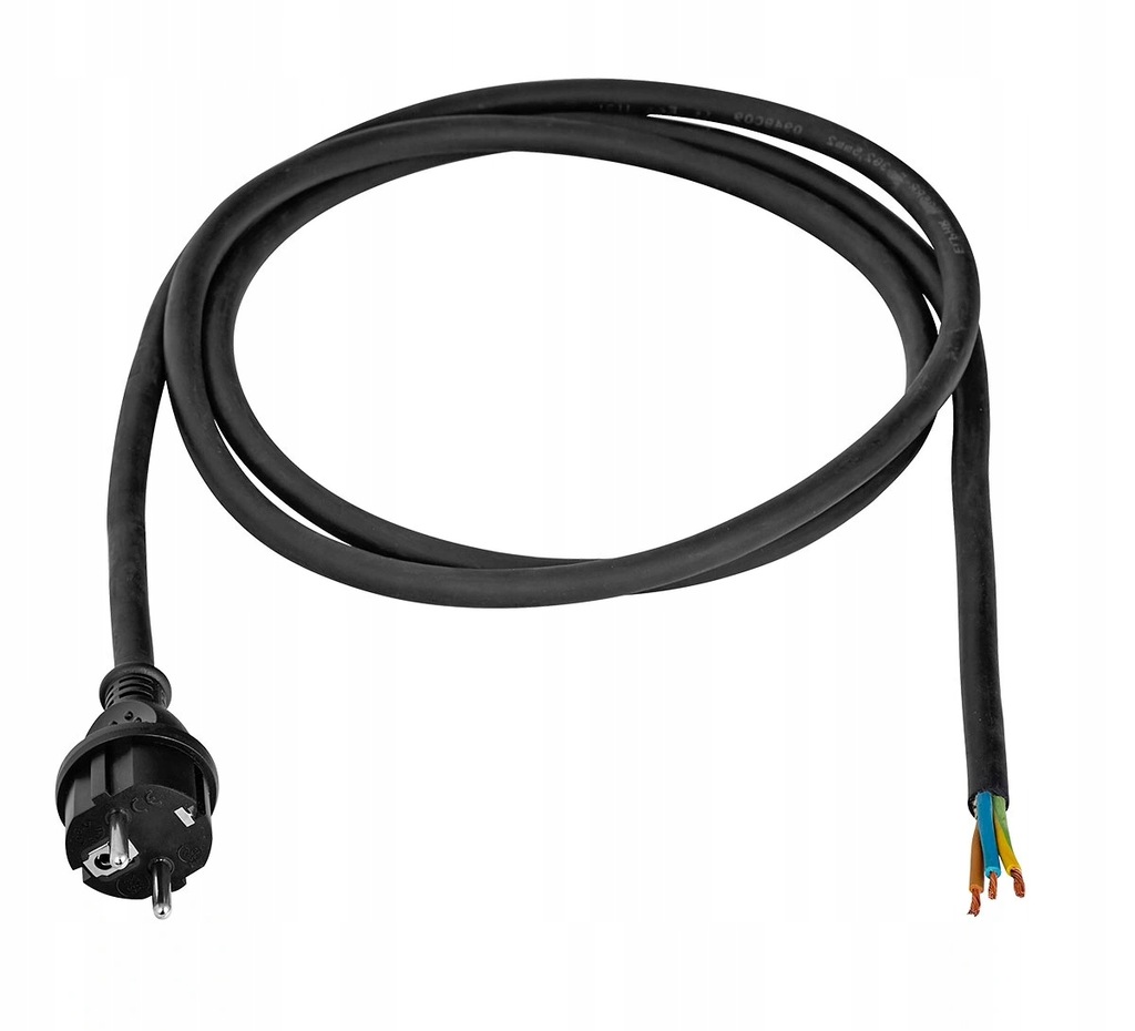Kabel zasilający przewód linka 1,5m guma 3x1,5 OW - 9549117524 ...