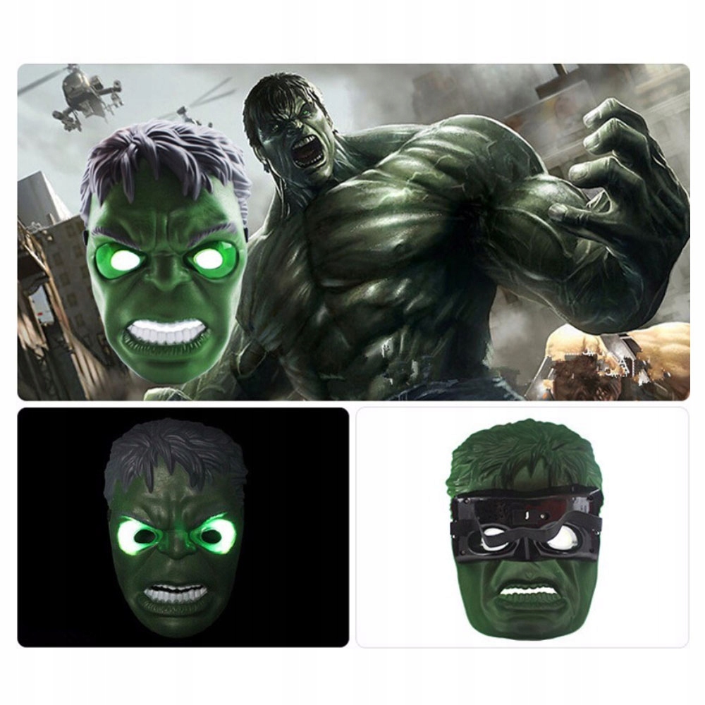 Maska HULKa Świecąca Hulk Marvel Avengers - 8679132816 - oficjalne ...