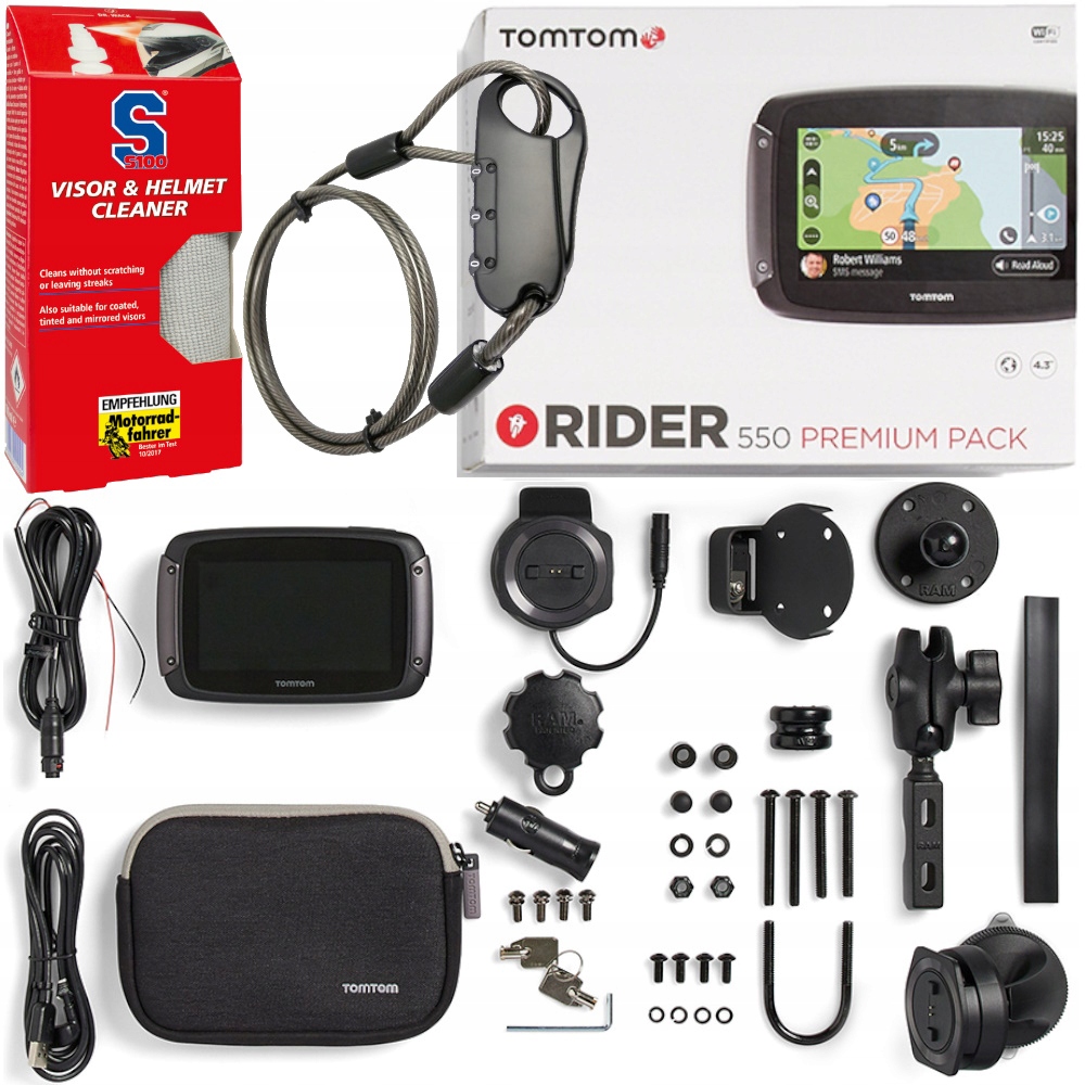 PEMIUM PACK TomTom Rider 550 Nawigacja Motocyklowa - 15104402693 ...